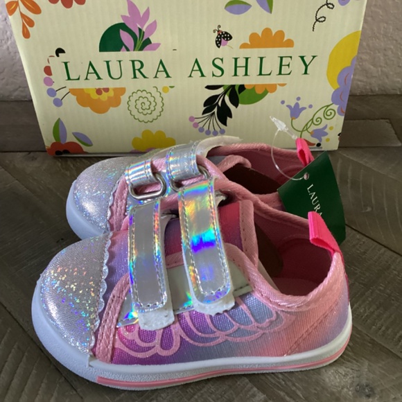 Laura Ashley | Shoes | Laura Ashley Kids Mesh Metallic Sneaker | Poshmark